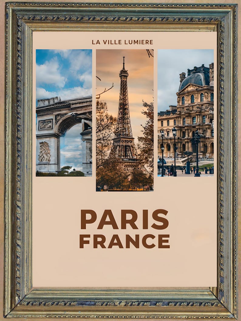 Set of 11 France Posters, French Culture Wall Art Prints, Funny Scenic ...