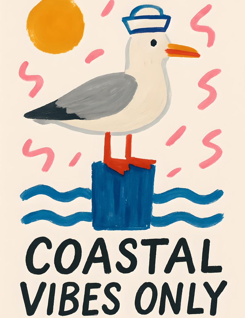 Coastal Vibes Posters Set of 3 - Etsy