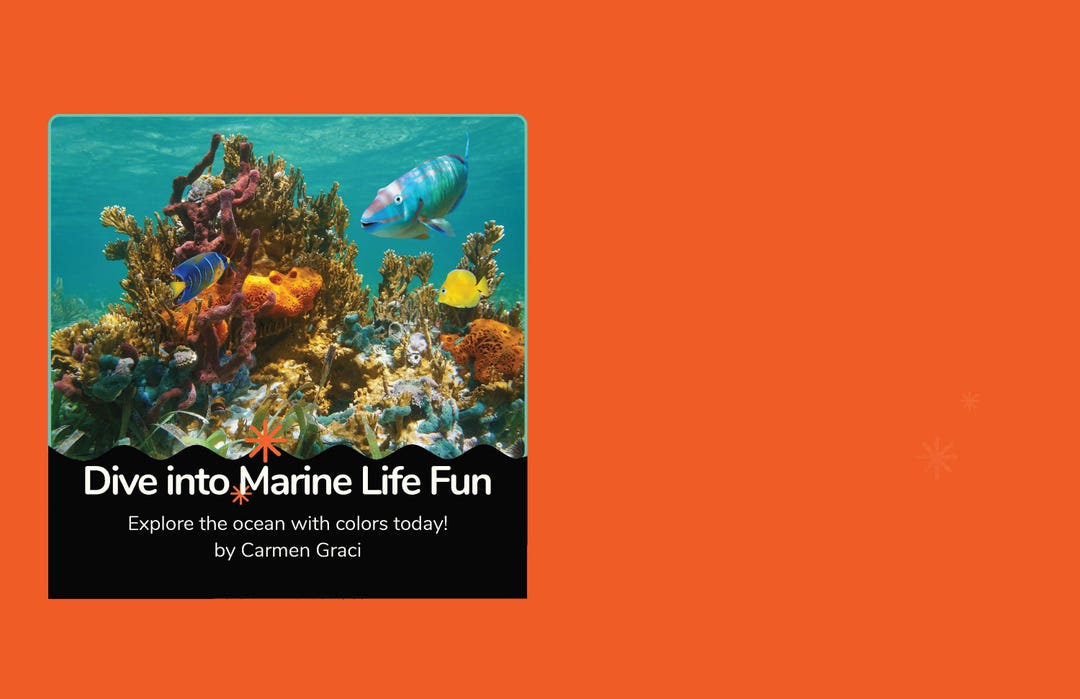 Dive Into Marine Life Fun Coloring Book - Etsy