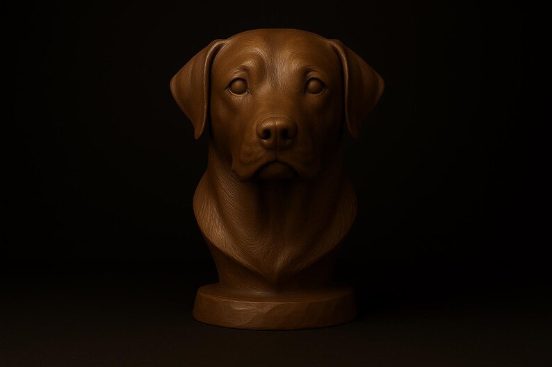 Labrador Bust STL File – 3D Printable Dog Statue, Pet Memorial Decor ...