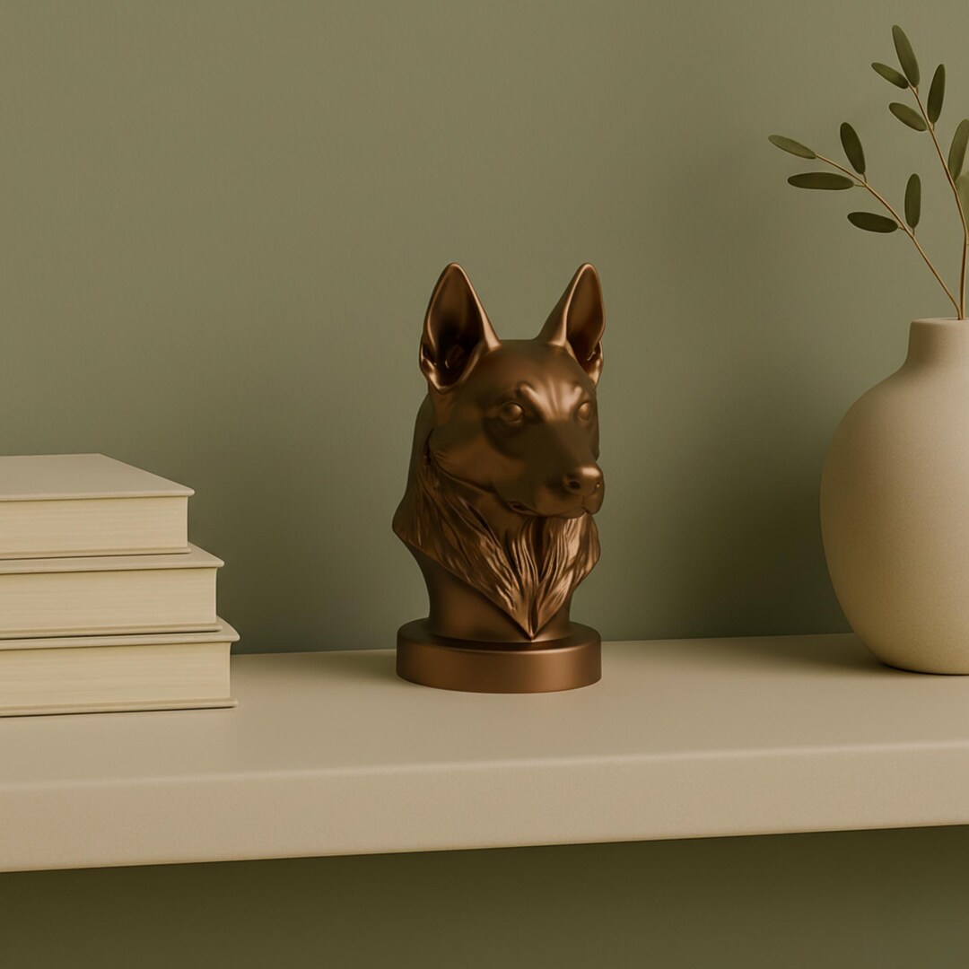 German Shepherd Dog Bust Statue, STL & 3MF Files for 3D Printing - Etsy ...