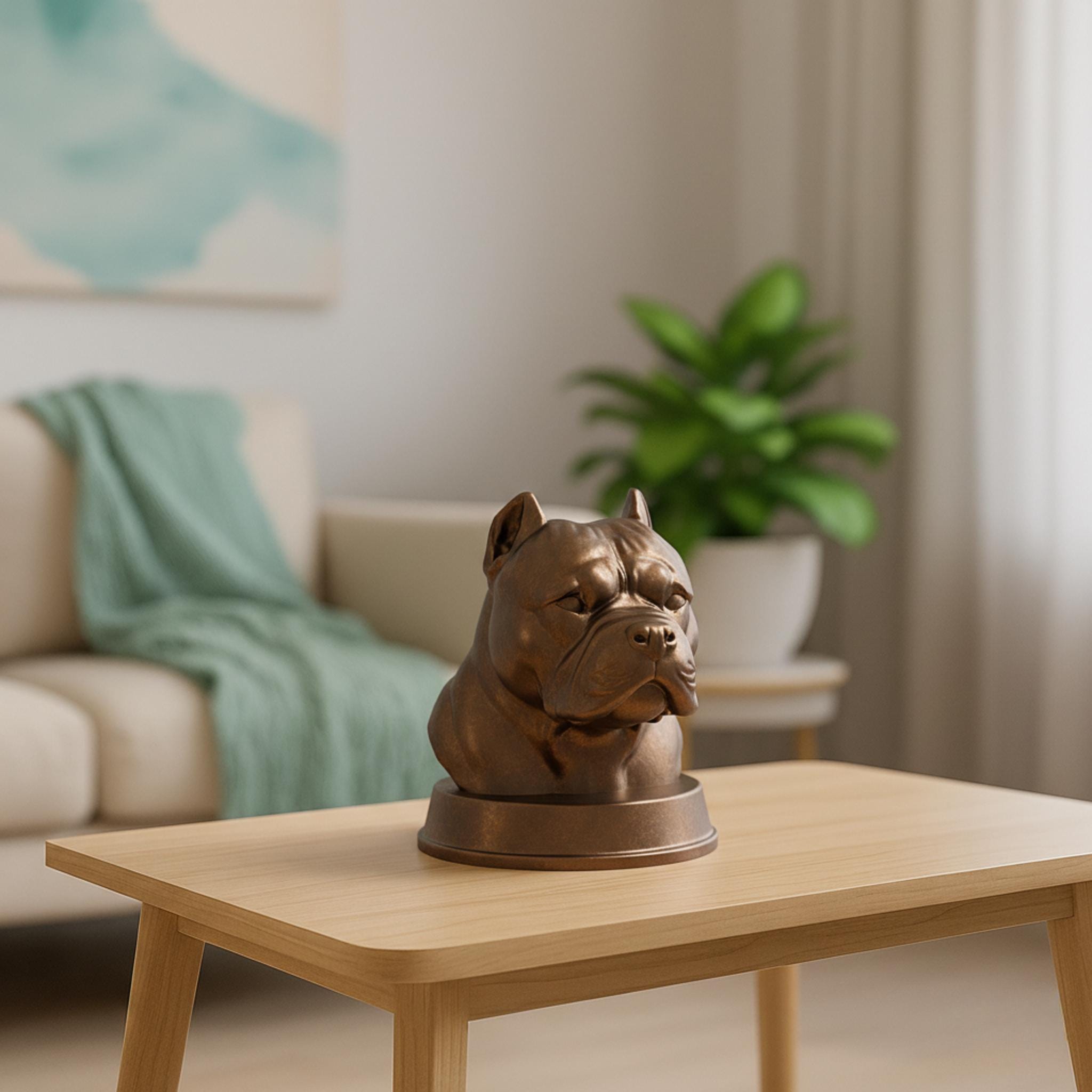 American Bully Dog Bust - 3D Printable Model (STL/3MF File) - Etsy