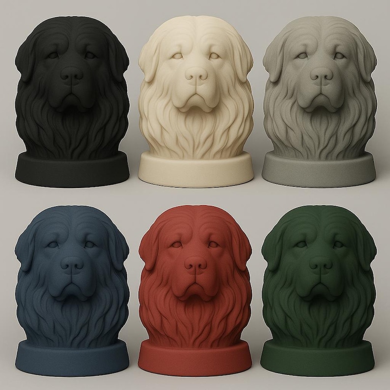Tibetan Mastiff Dog Bust – 3D Printable Statue (STL & 3MF File) - Etsy