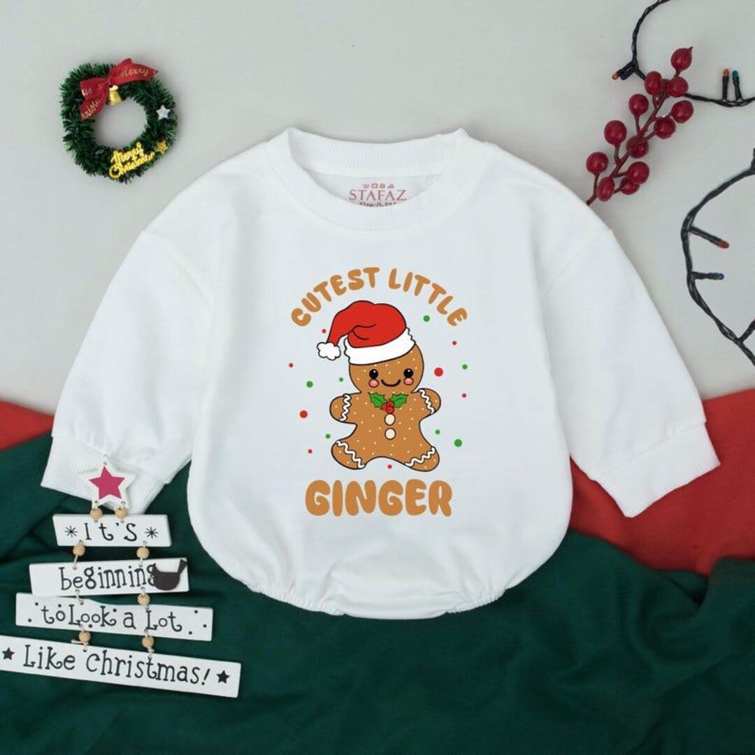 Gingerbread Baby Romper, Christmas Outfit, Newborn Clothes - Etsy