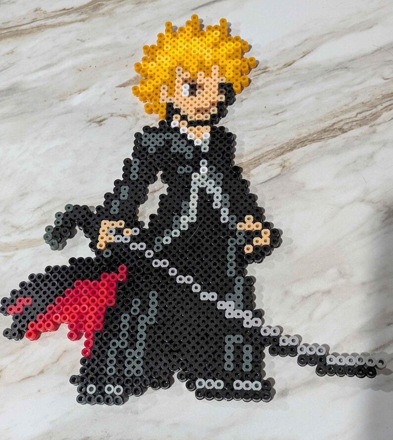 Ichigo Kurosaki Bleach Perler Bead Art - Etsy