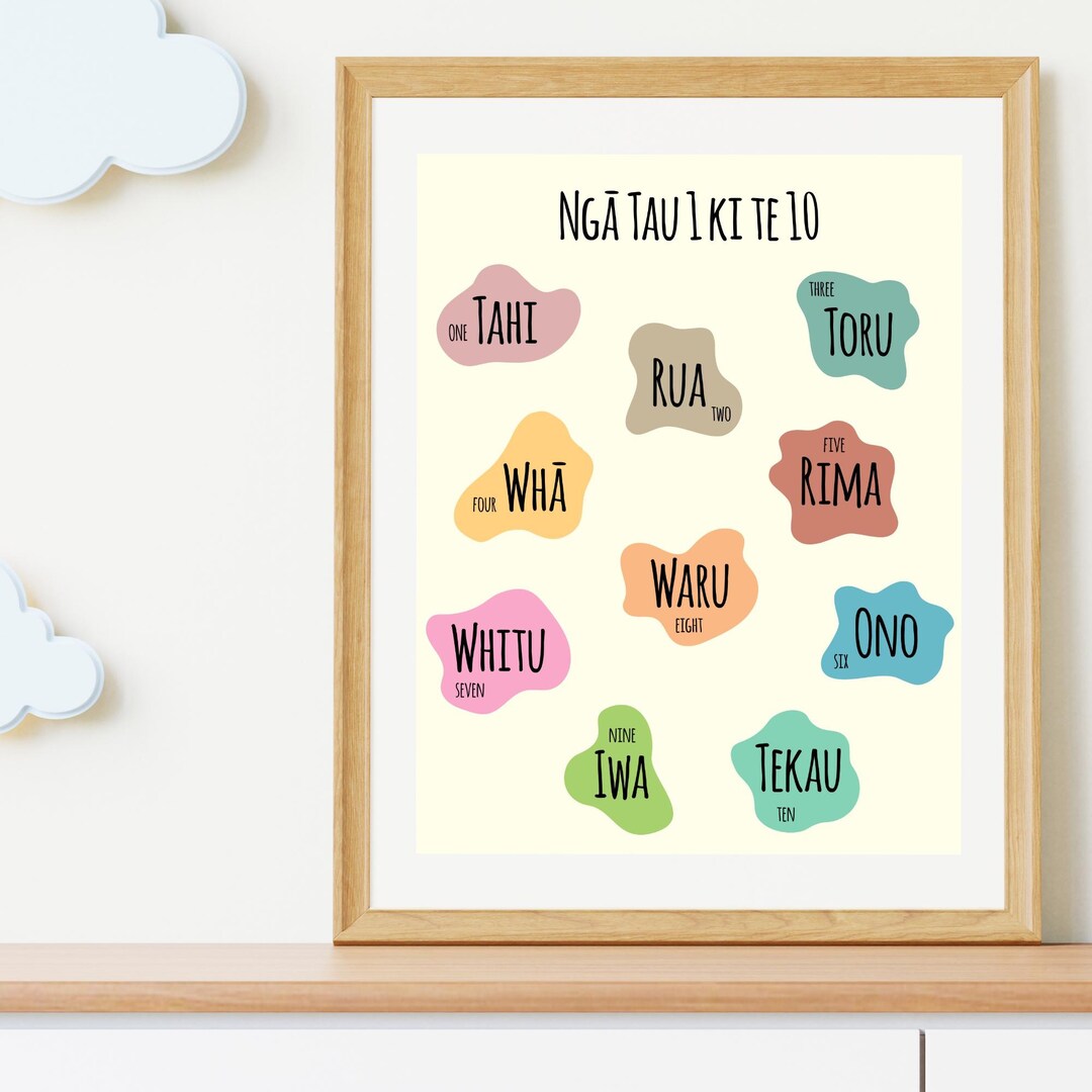 Count to 10 in Te Reo Māori – Printable Kids Poster - Etsy