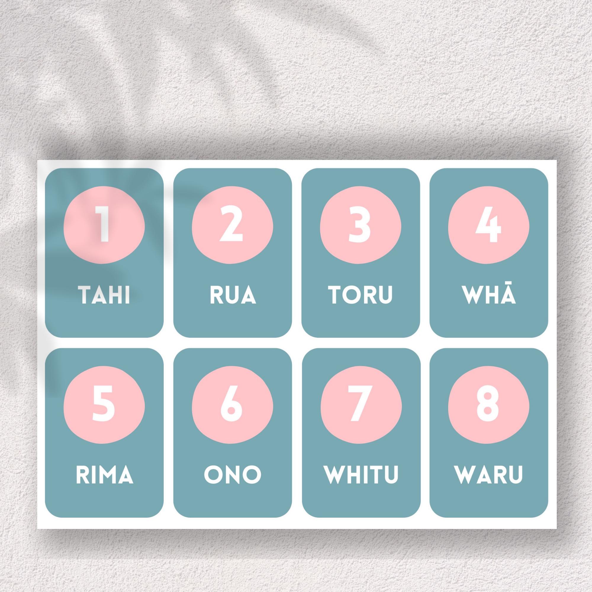 Te Reo Māori Flash Cards – Numbers, Days of the Week & Colours ...