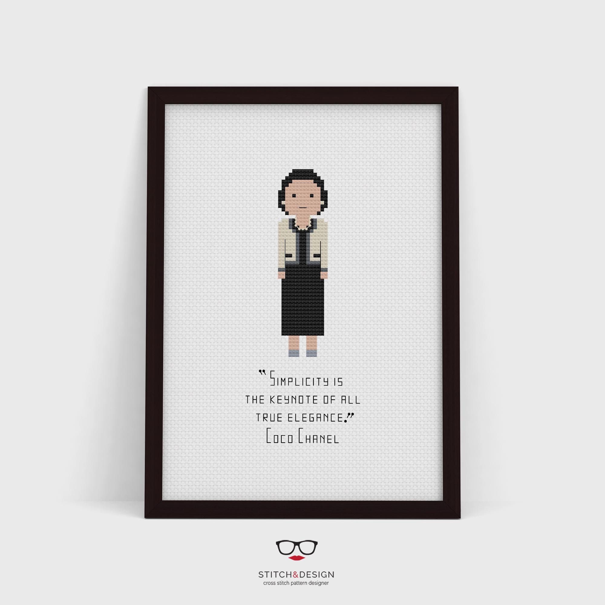 Coco Chanel Iconic Women Cross Stitch Pattern Instant Download - Etsy