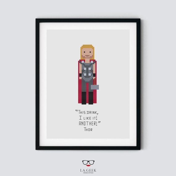 Thor Quote Marvel Avengers Cross Stitch Pattern | Etsy