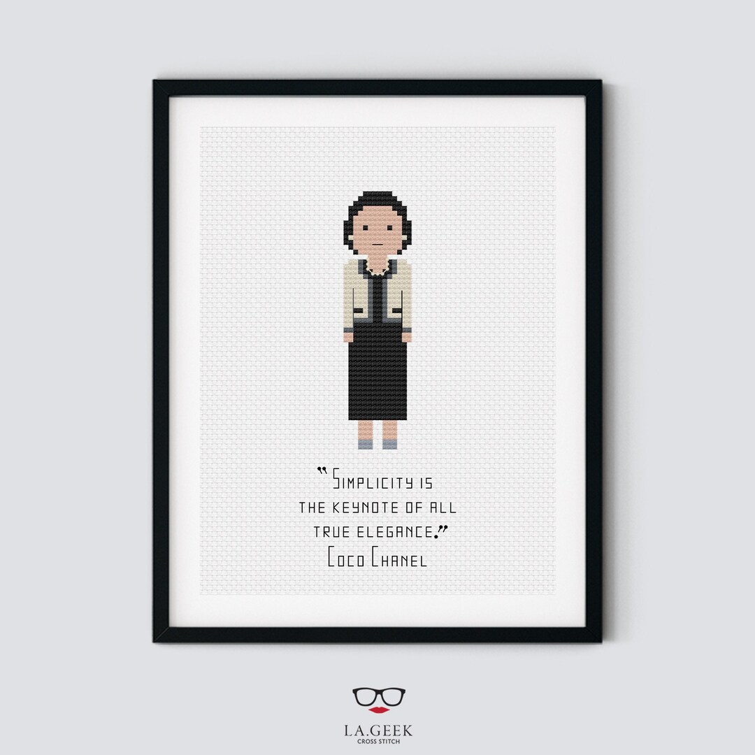 Coco Chanel Iconic Women Cross Stitch Pattern Instant Download - Etsy