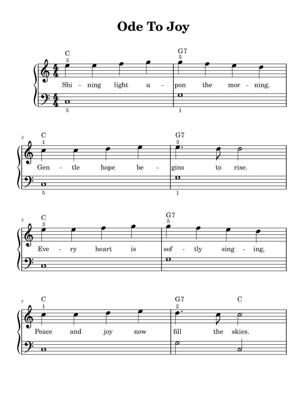 Ode to Joy – Easy Beginner Piano Sheet Music - Etsy