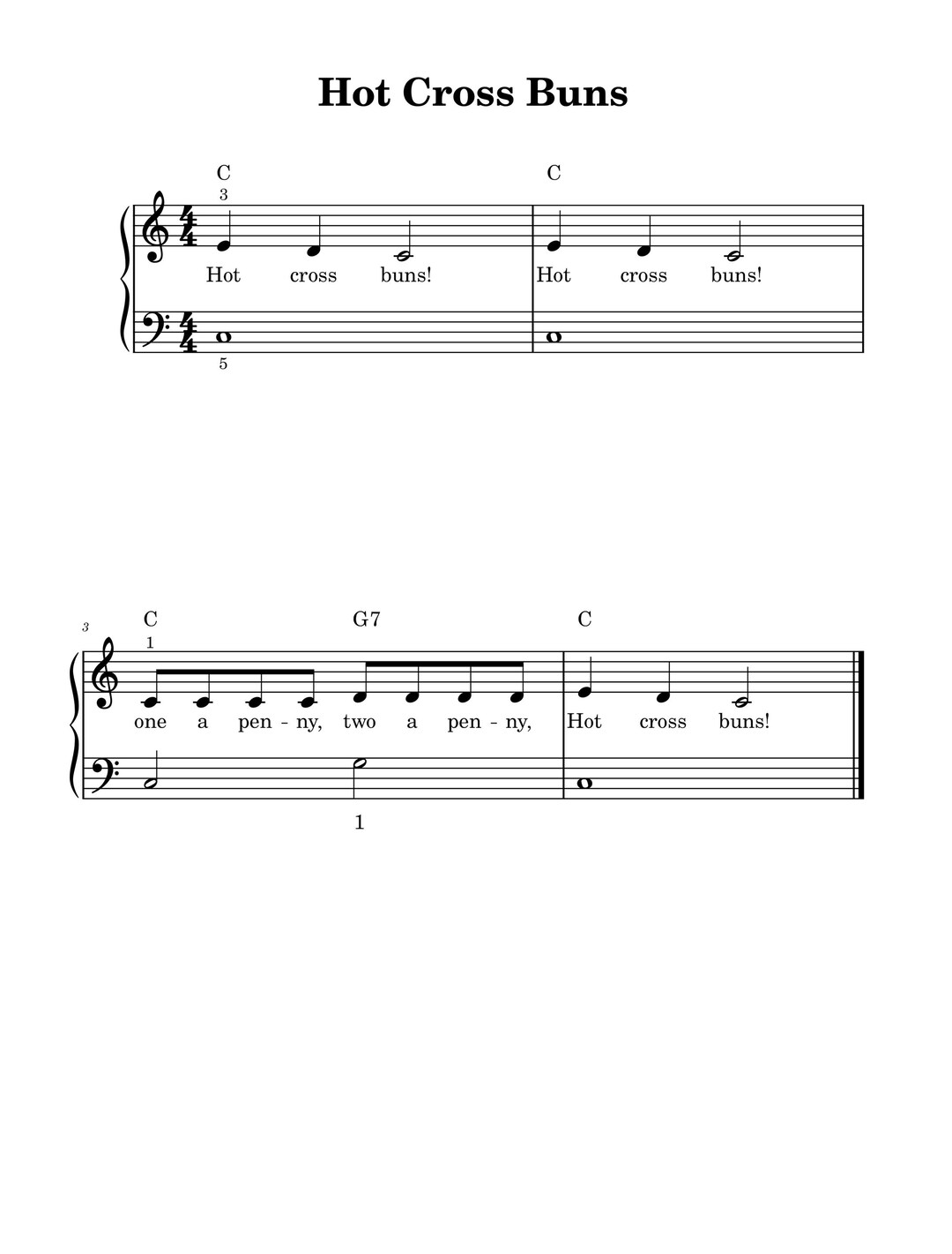 Hot Cross Buns – Easy Piano Sheet Music - Etsy