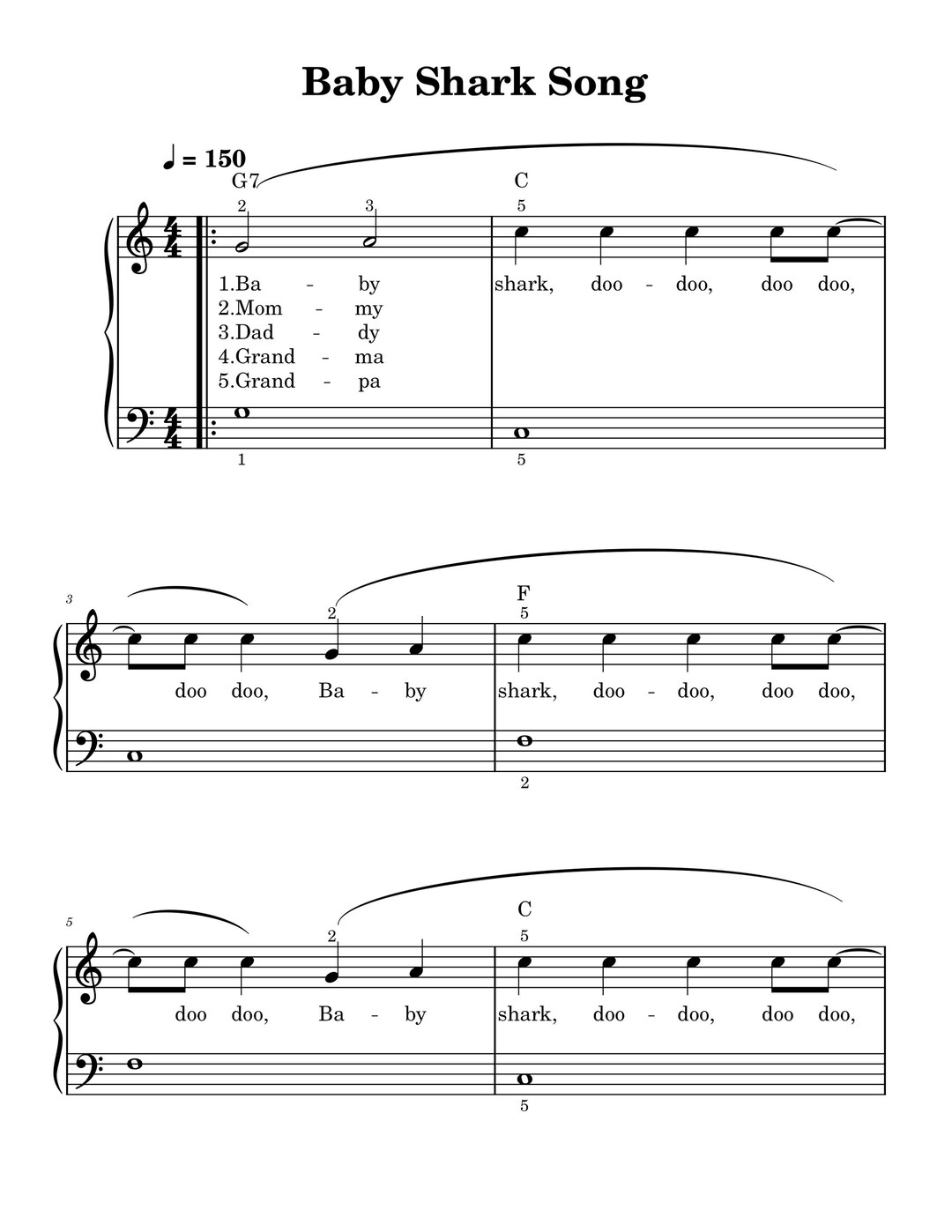 Baby Shark – Easy Beginner Piano Sheet Music - Etsy