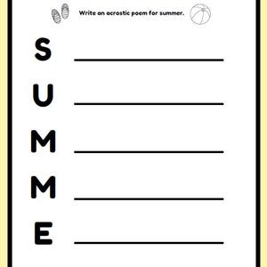 Kids Summer Activity Fun Pack - Etsy
