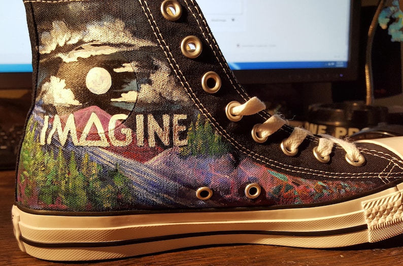 Imagine Dragons Hand Painted Custom Converse Sneakers Fully Realized ...