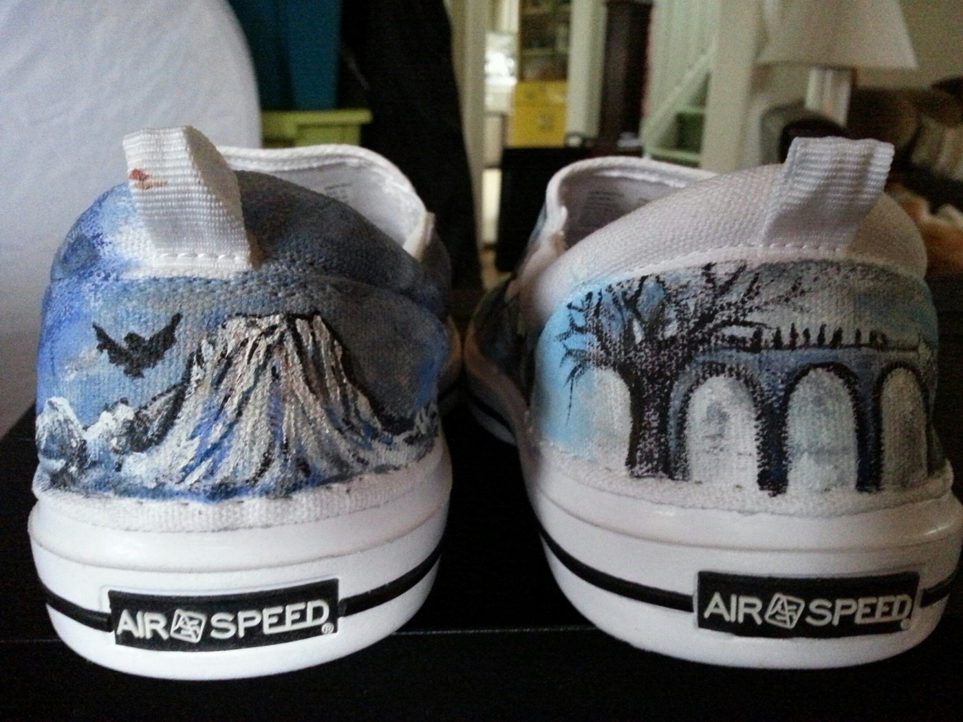 THE HOBBIT Handpainted Shoes Gandalf Smeagol TOLKEIN Vans This Pair or ...