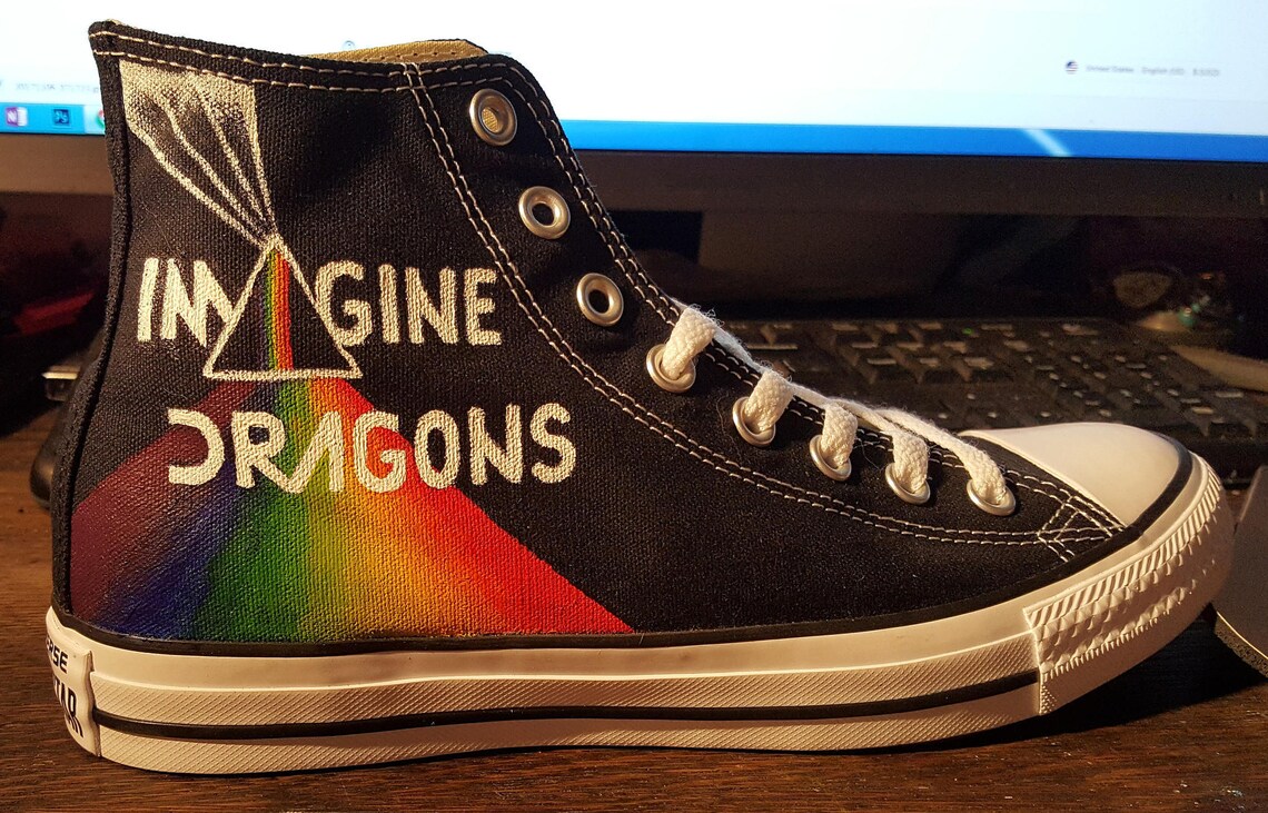 Imagine Dragons Hand Painted Custom Converse Sneakers Fully Realized ...