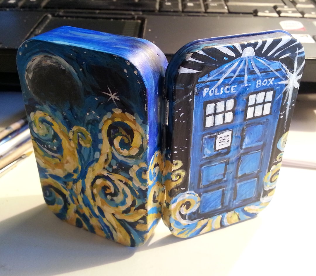 Doctor Who Handpainted ALTOIDS Tin Tardis With Swirls Dr. Who Survival ...