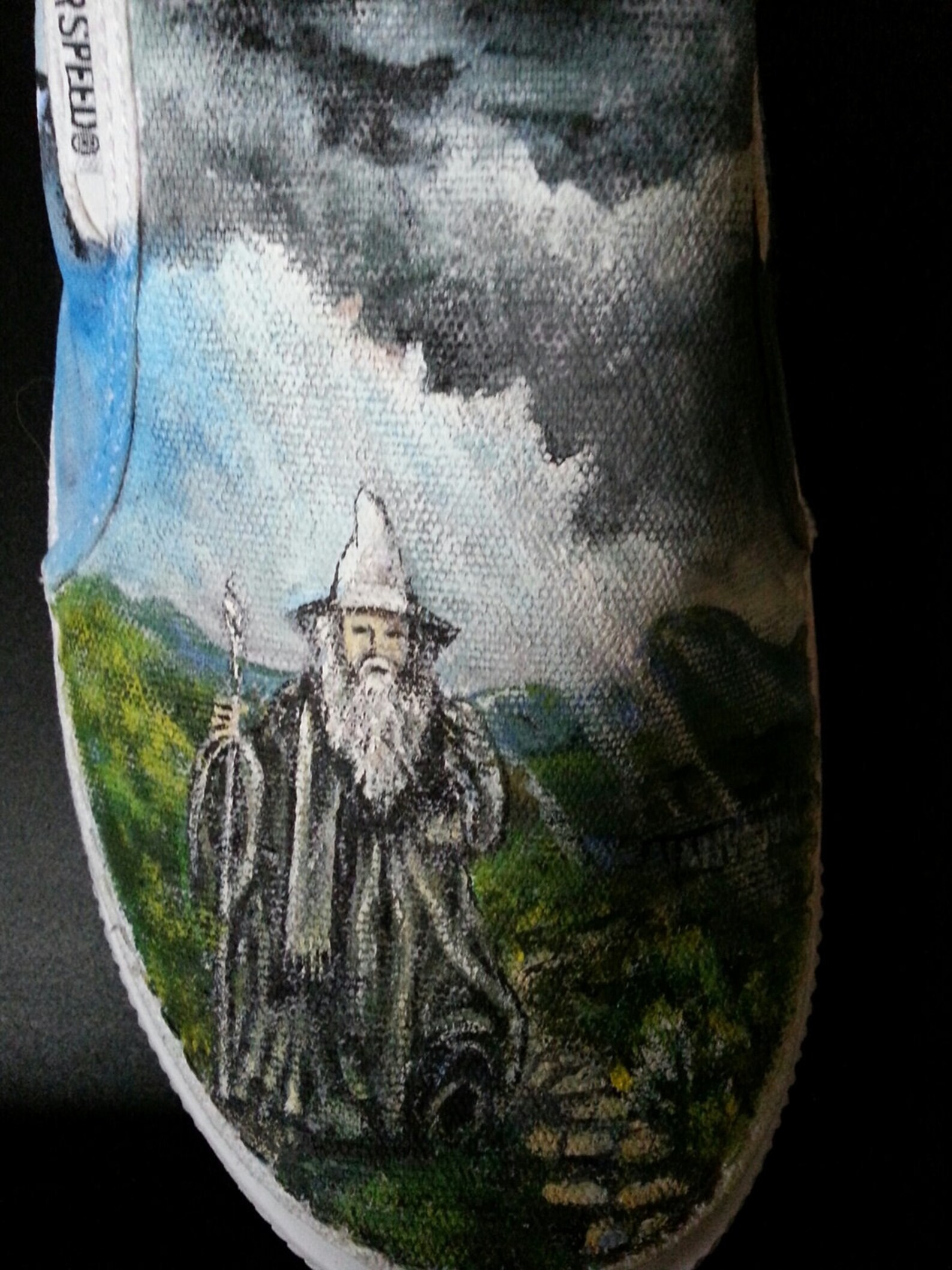 THE HOBBIT Handpainted Shoes Gandalf Smeagol TOLKEIN Vans This Pair or ...