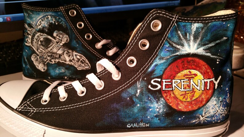 SERENITY and FIREFLY Handpainted Shoes ANY Size Ladies Mens Sneakers ...