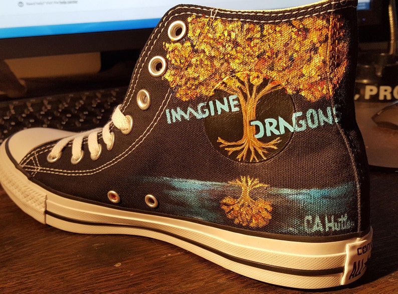 Imagine Dragons Hand Painted Custom Converse Sneakers Fully Realized ...