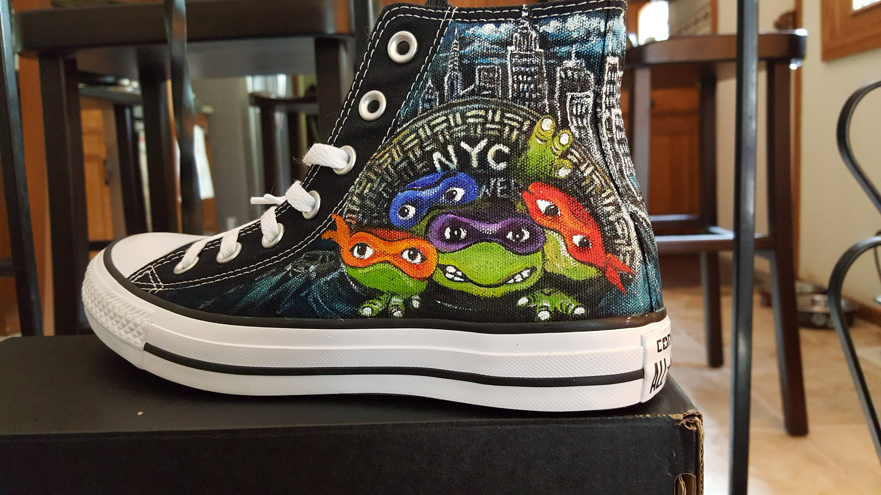 Teenage Mutant Ninja Turtles Hand-painted Converse Sneakers – Custom ...