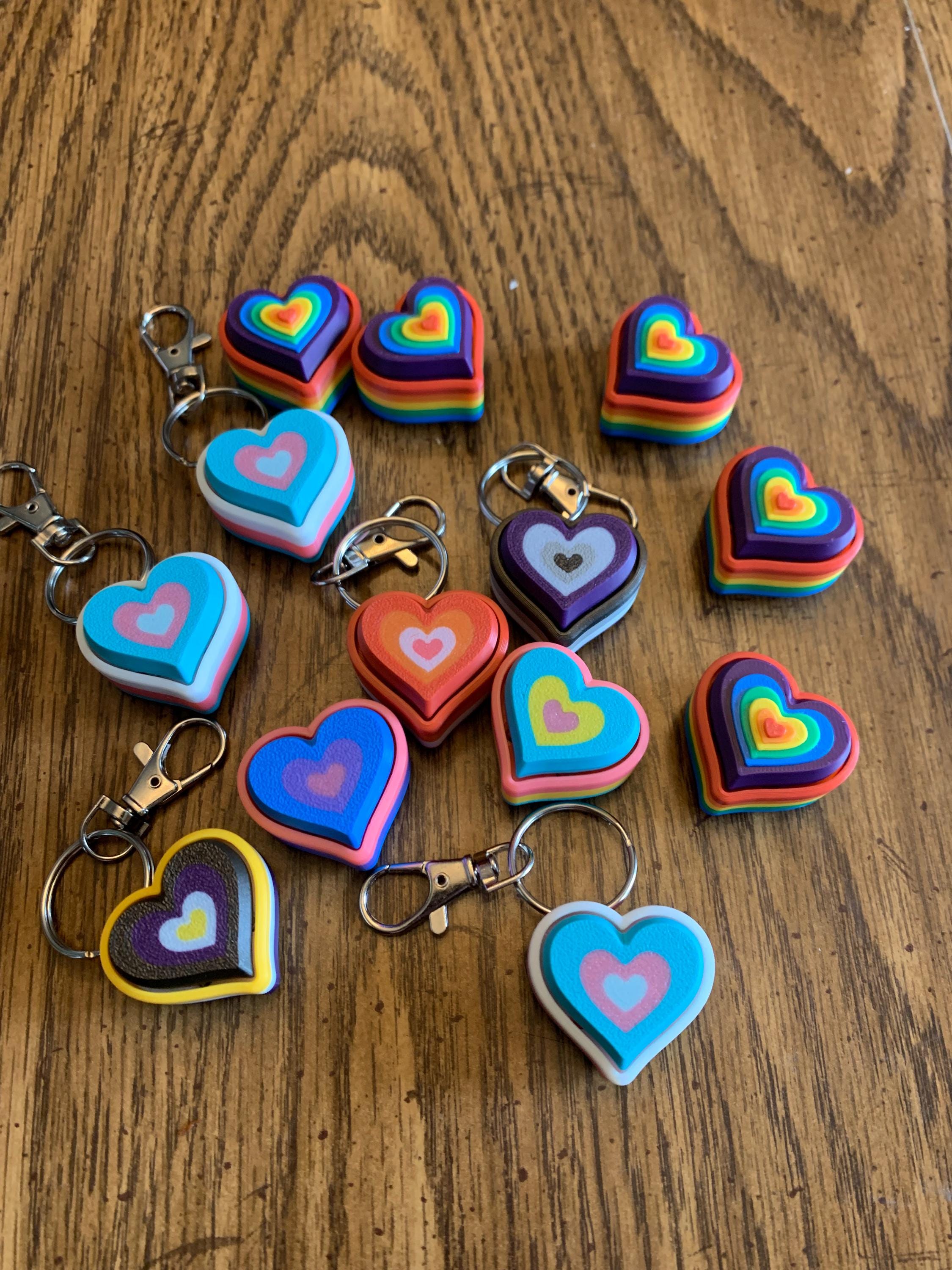LGBTQ+ Pride Heart Fidget Clicker - Etsy