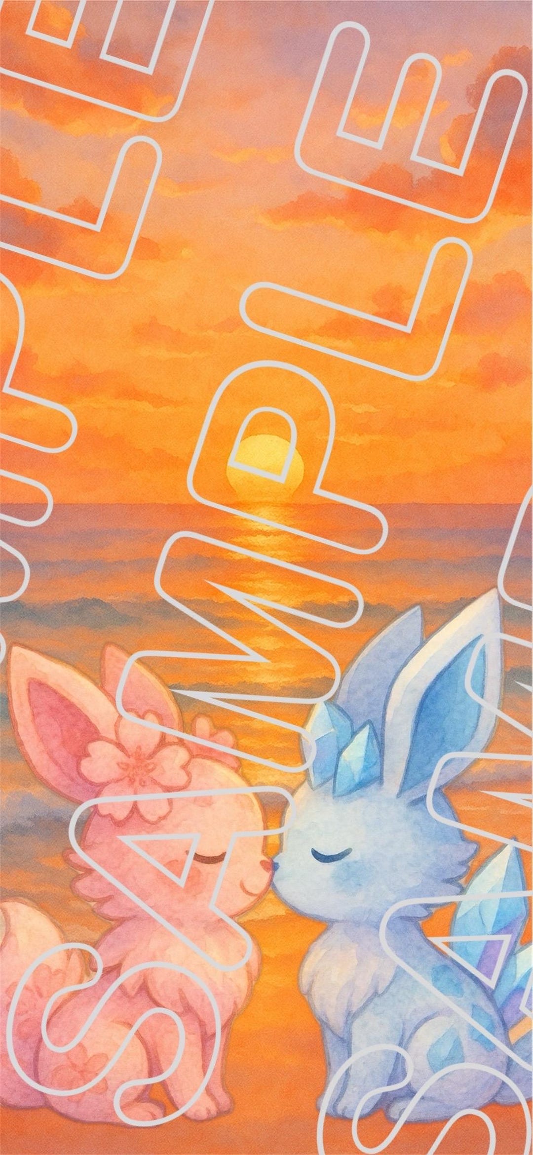 Cute Pokémon-like Bunny Couple Wallpaper for Smartphone Printable ...