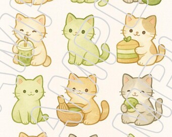 001 Cute Cats Goodnotes Planner Sticker Printable Digital File - Etsy