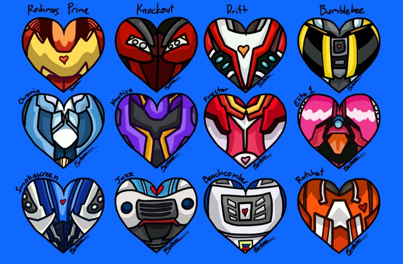 Transformers Heart Acrylic Keychains - Etsy