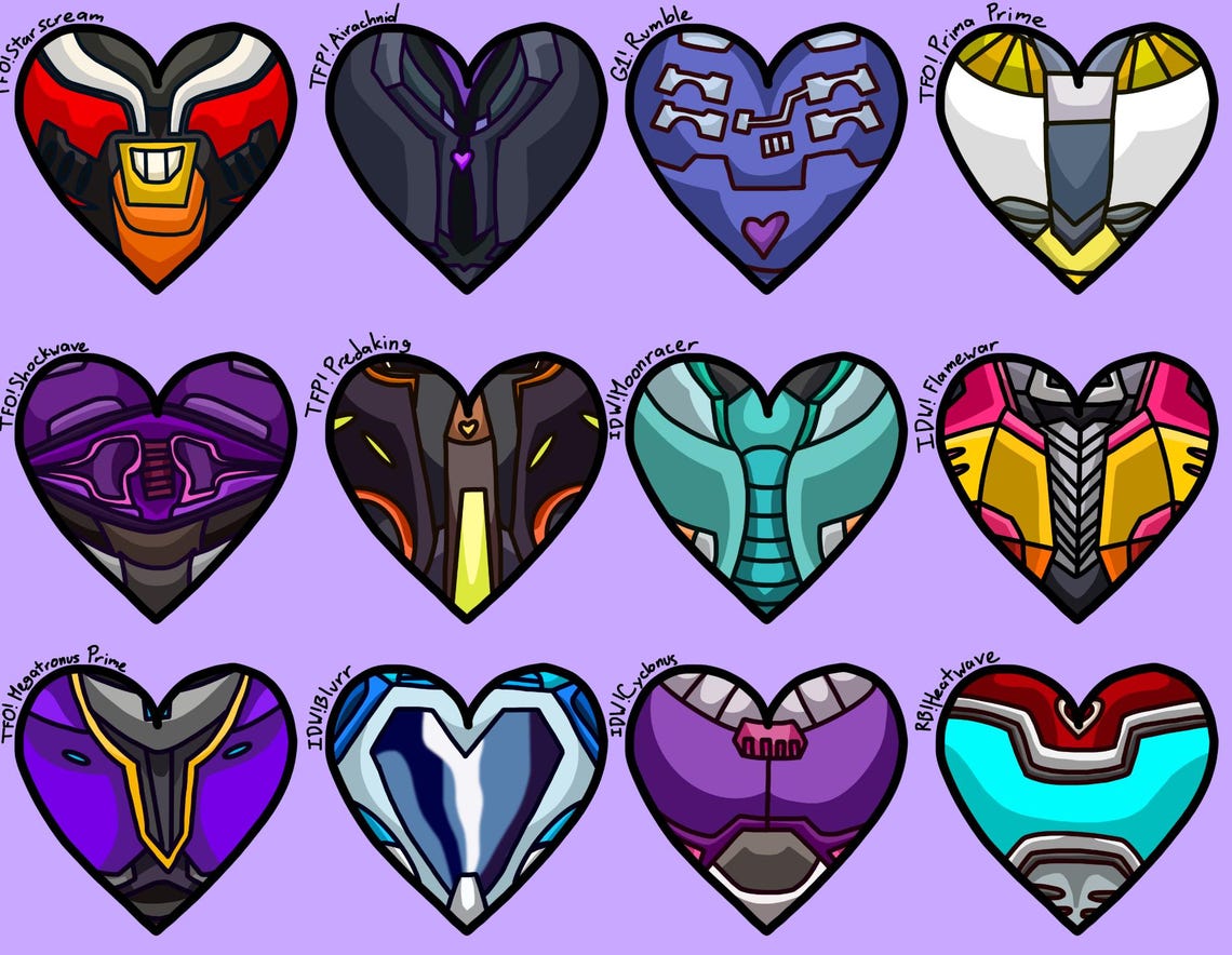 Transformers Heart Acrylic Keychains - Etsy
