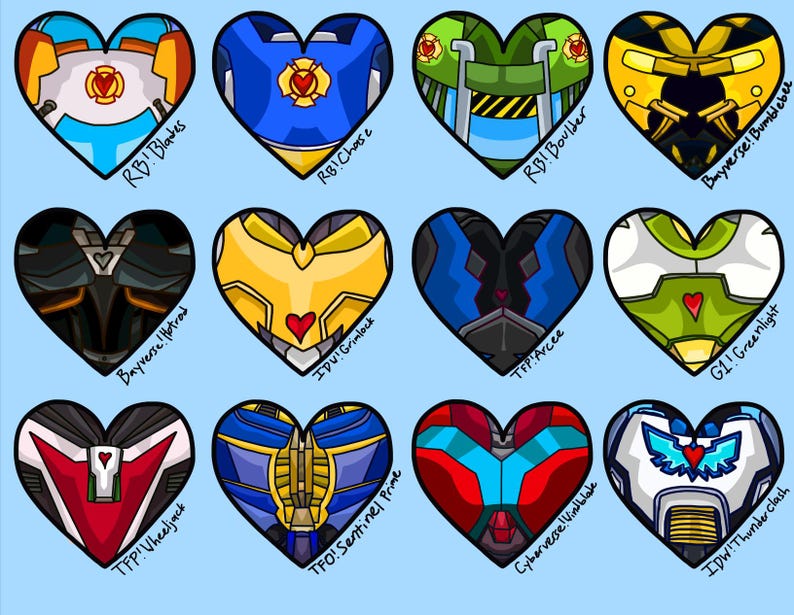 Transformers Heart Acrylic Keychains - Etsy