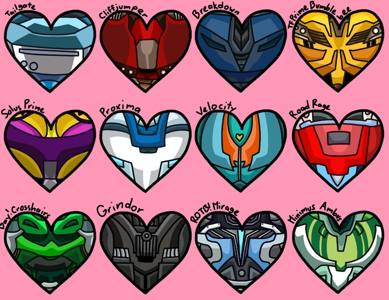 Transformers Heart Acrylic Keychains - Etsy