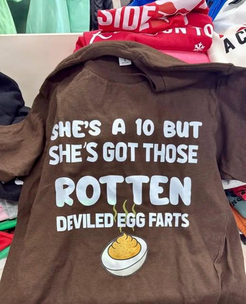 She’s A 10 but Rotten Deviled Egg Farts PNG, Funny Food Quote ...