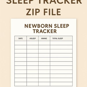 Printable Newborn Sleep Log & Baby Tracker | Feeding, Diaper, and ...