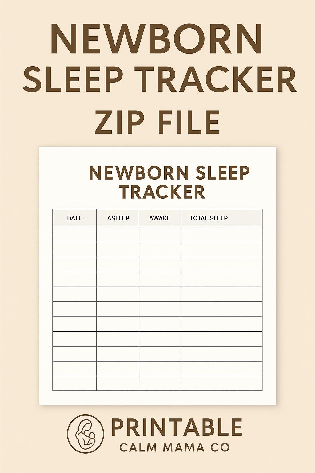 Printable Newborn Sleep Log & Baby Tracker | Feeding, Diaper, and ...