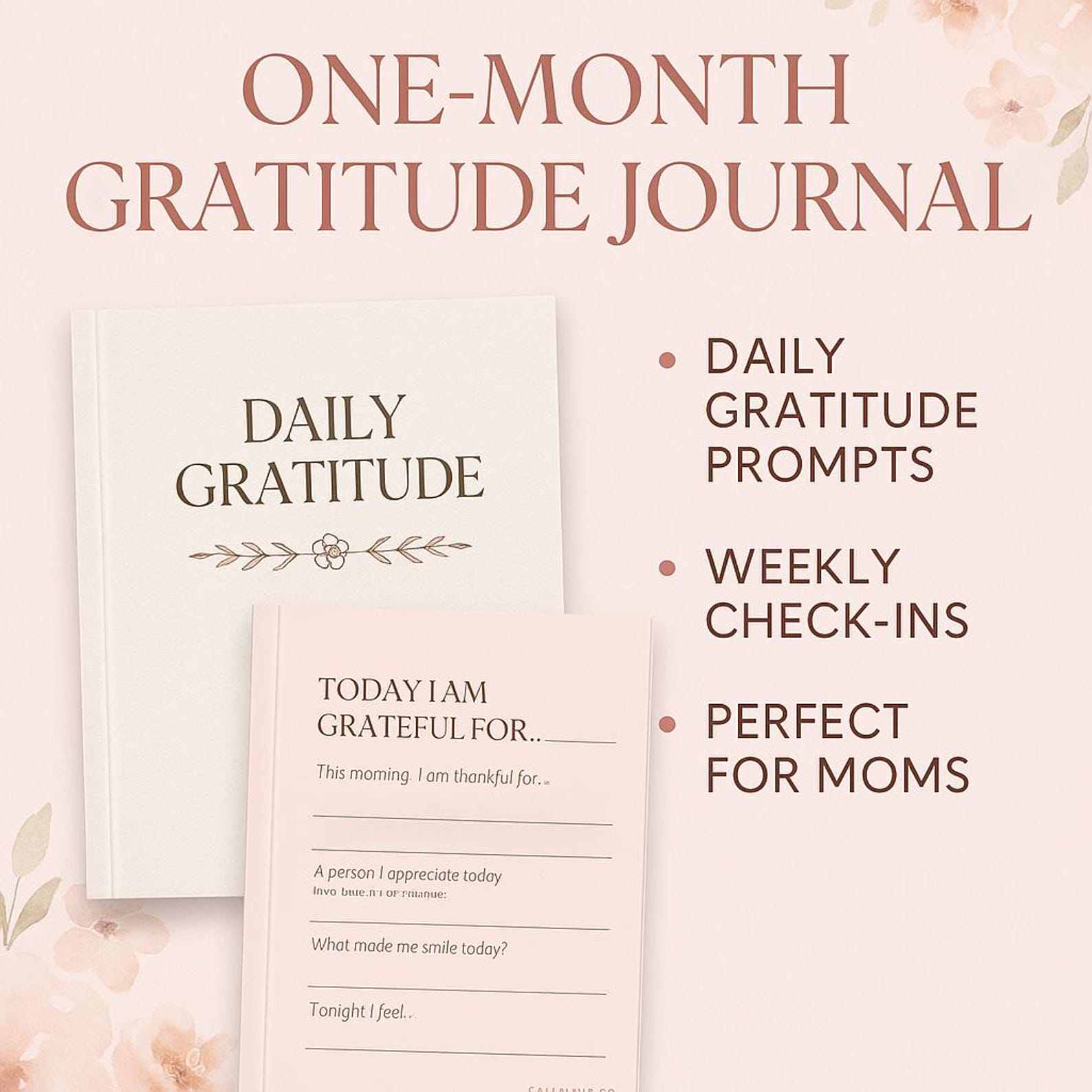 One-month Printable Gratitude Journal | Weekly Reflections & Daily ...