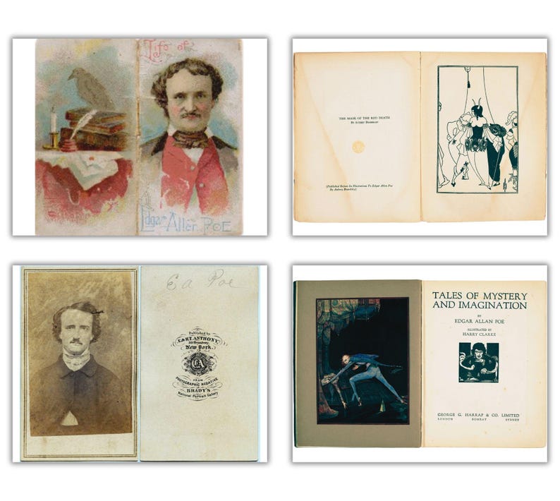 Edgar Allan Poe Digital Bundle, Printable Junk Journal Kit, Bookmarks ...