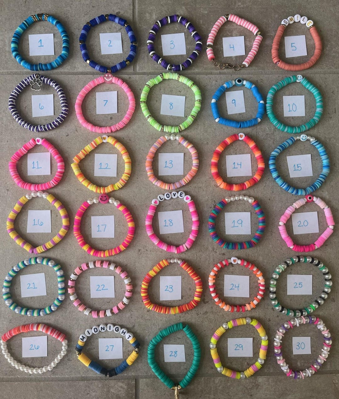 Clay Bead Bracelets - Etsy