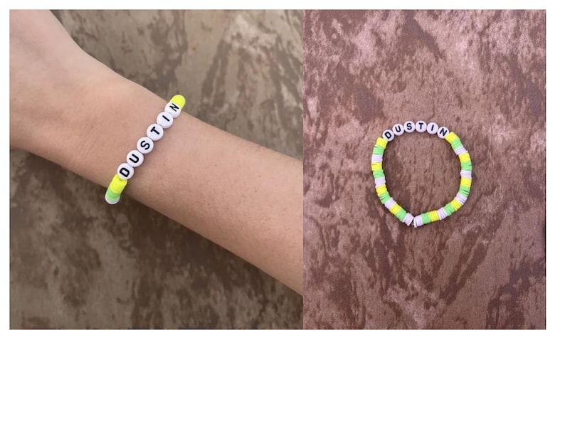 Stranger Things Themed Beaded Bracelet Pack Character Names - Etsy