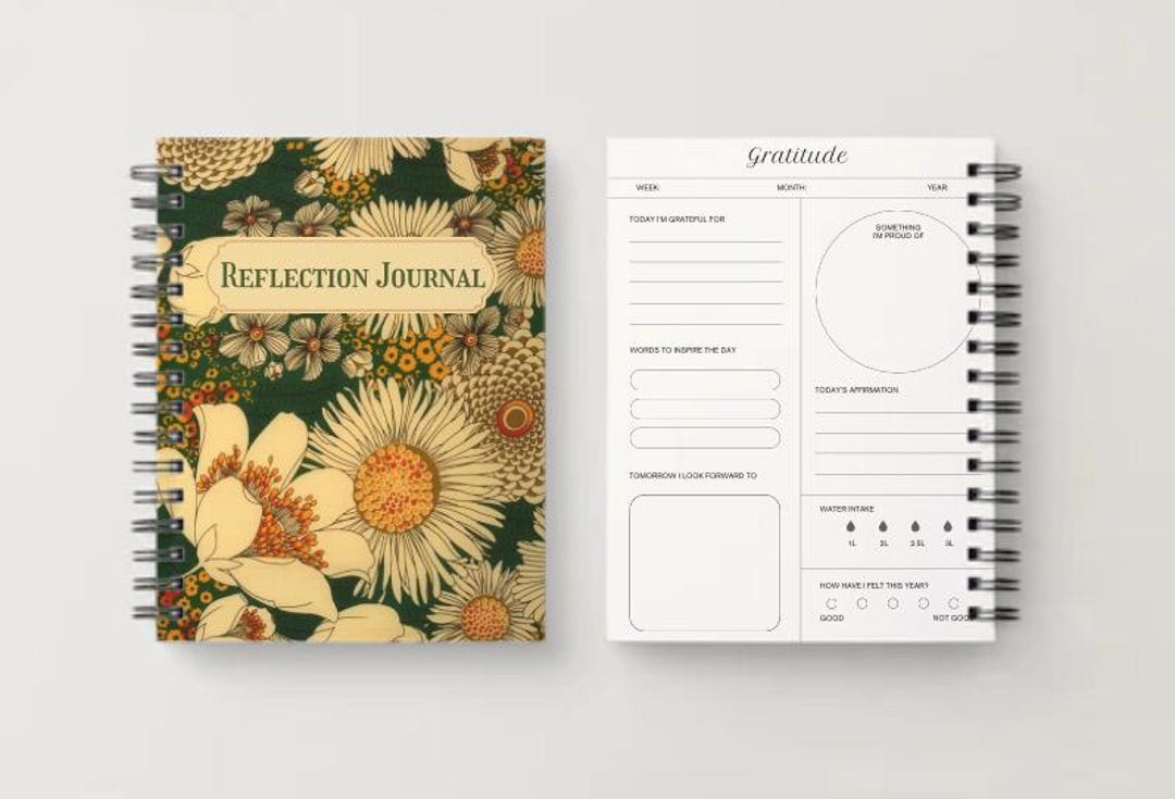 Reflection Journal Printable | Daily Gratitude & Self-care Planner PDF ...