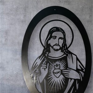 Sacred Heart of Jesus Metal Wall Art - Religious Catholic Home Decor ...