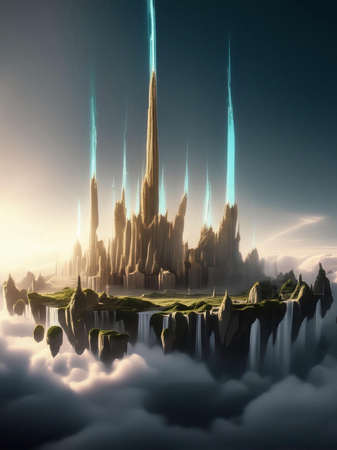 The Floating Citadel - Surreal Fantasy Floating Island Art | Dreamlike ...