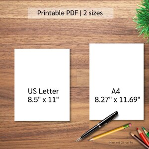 Fox Notes, Note Taking Printable, Note Paper, Coloring, Doodle, US ...