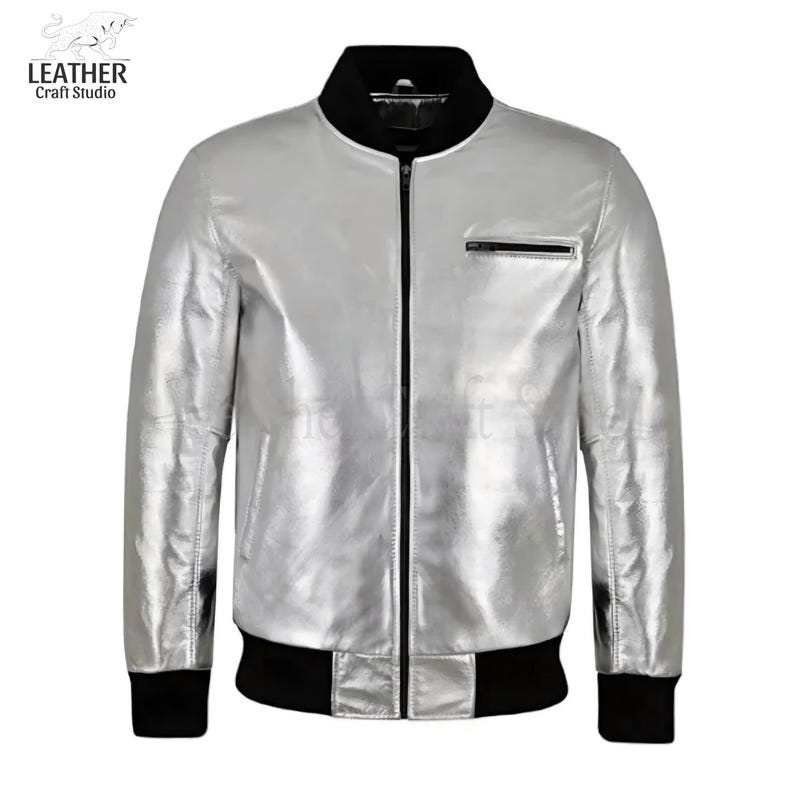 Metallic Bomber Jacket - Etsy