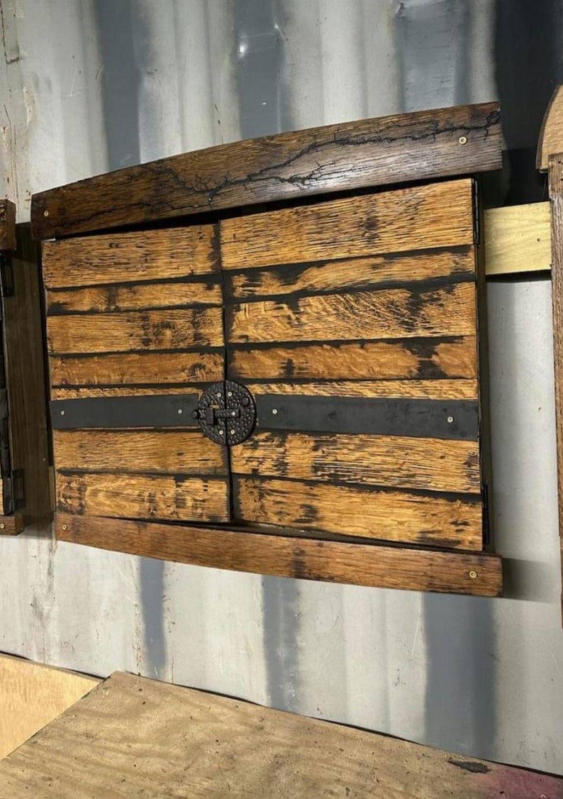 Whiskey Barrel Dart Cabinet With Burlap Backing (DARTBOARD NOT INCLUDED ...