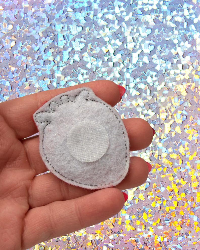 Badge Reel Feltie || Interchangeable Felt Badge Topper || Heart ...