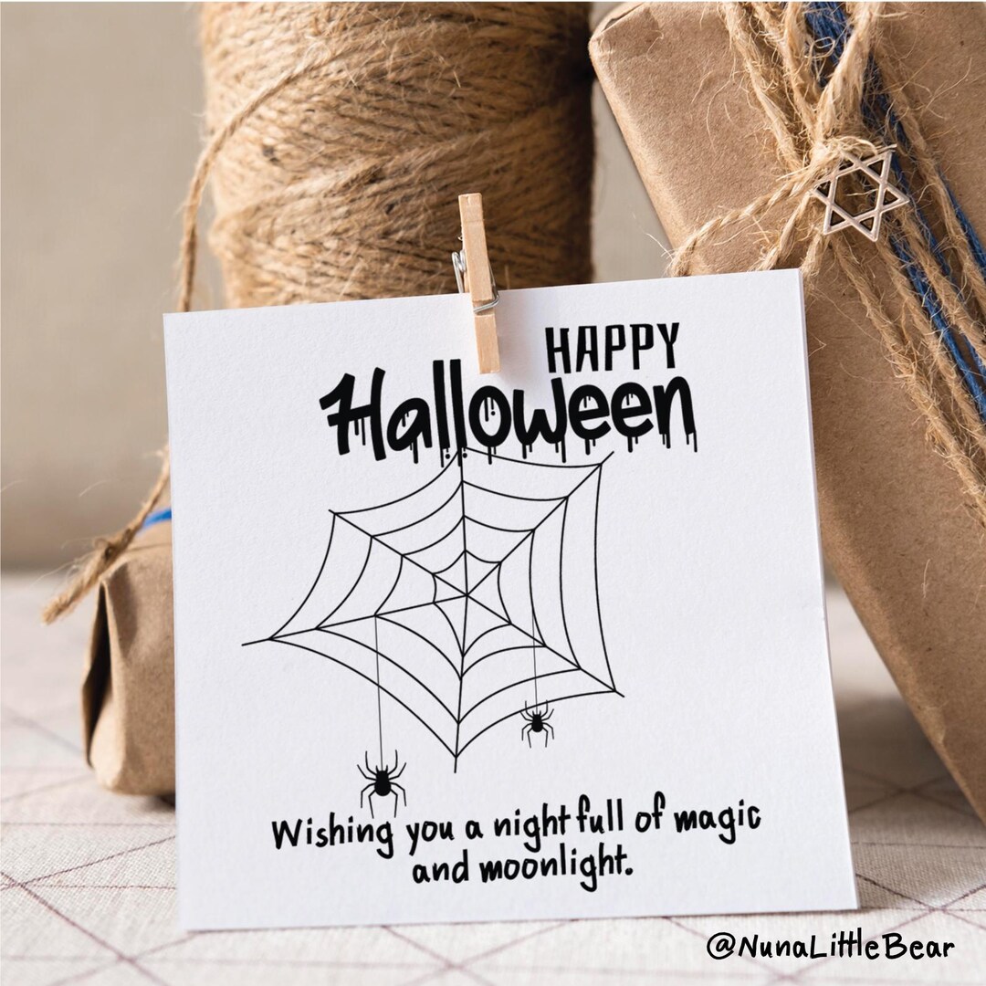 Printable Halloween Gift Tags - Spooky Cute Halloween Tags PDF- Instant ...