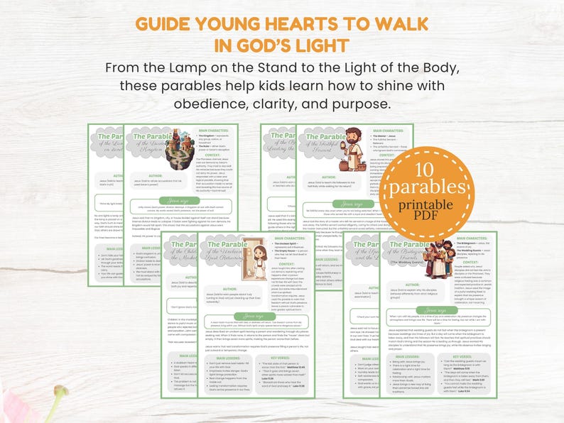 Jesus Parables About Growth and Obedience Study Guide Printable Bible ...