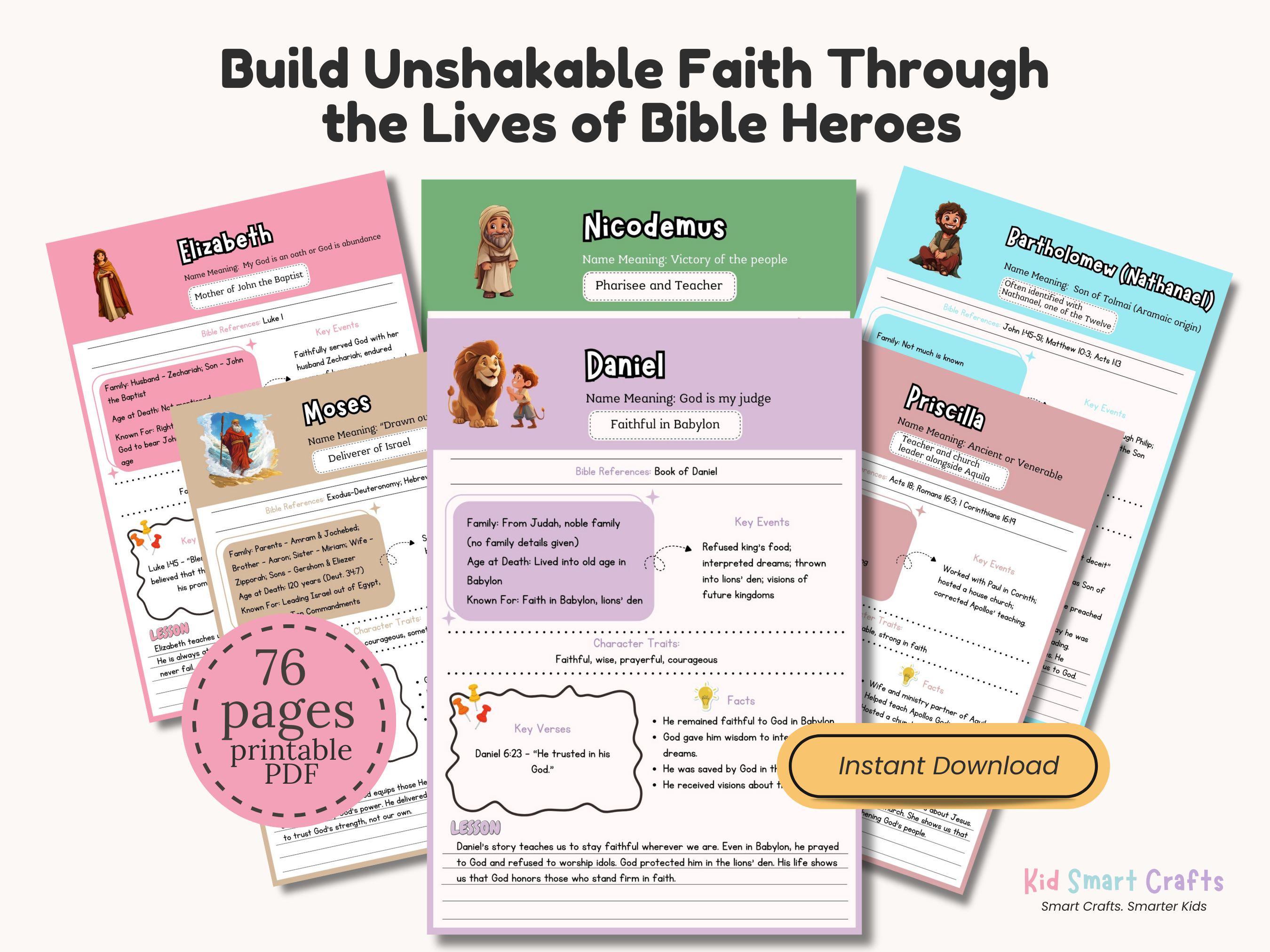 Bible Character Study Guide BUNDLE | Prophets, Disciples, Followers ...